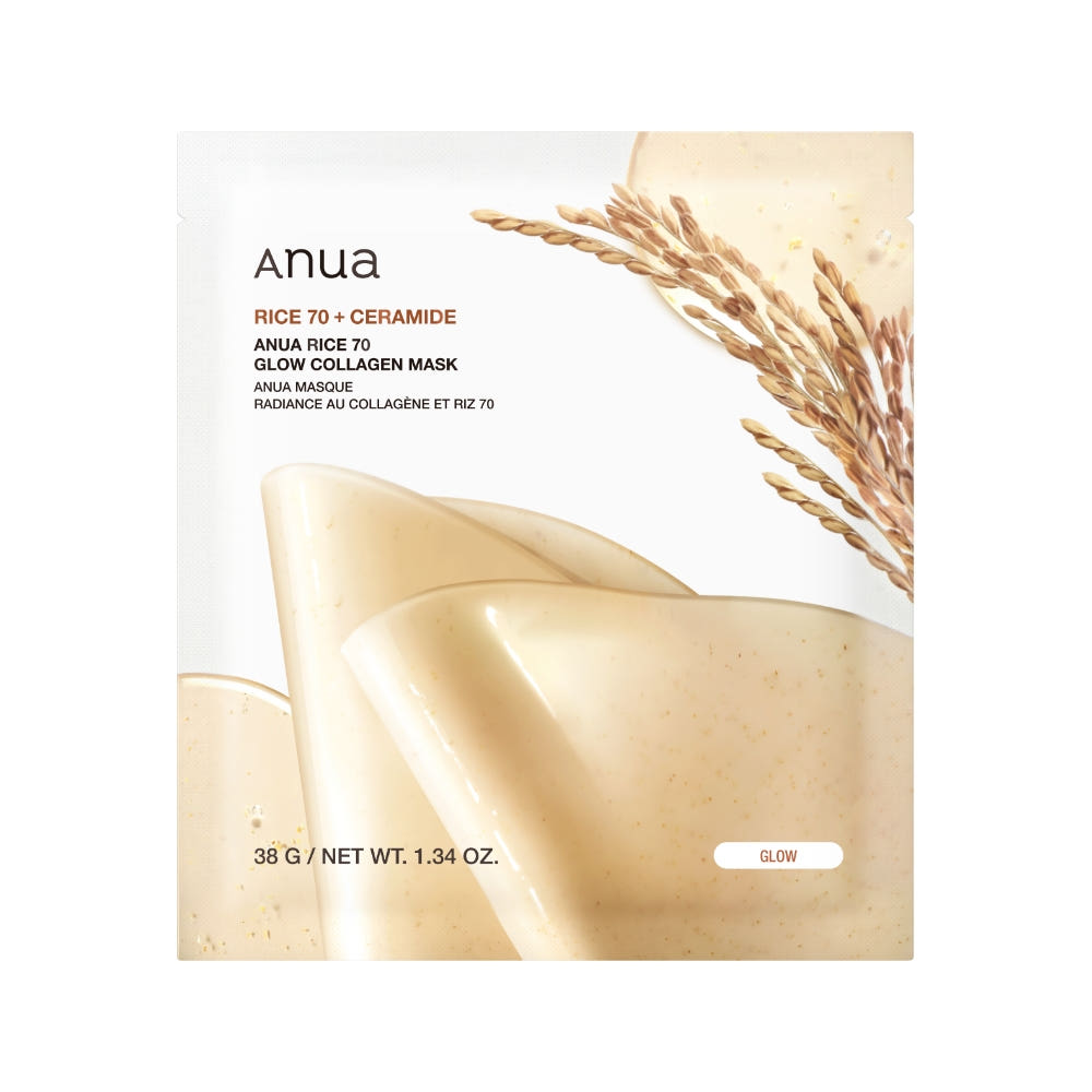 Anua Rice 70 Glow Collagen Mask 38g X 4ea – K-Beauty Shop California